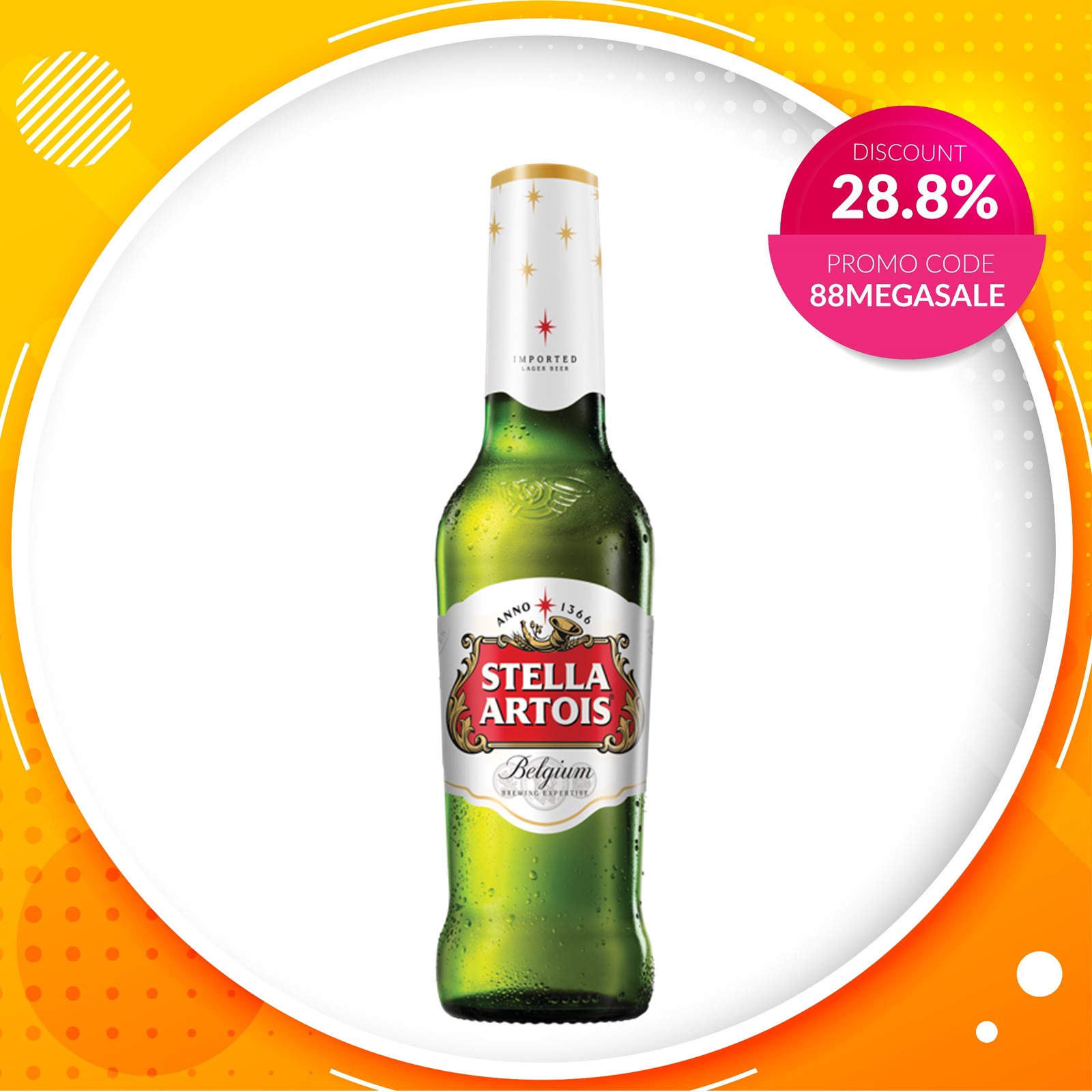 Buy Stella Artois 24 bottles x 330ml Online in Malaysia | Luen Heng